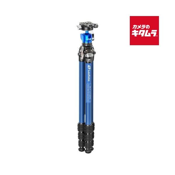 【発売日：2023年02月22日】[送料無料][WideTrade`ワイドトレード`leofoto`レオフォトLY-224C+LH-25R(BL)カーボン三脚ブルー]