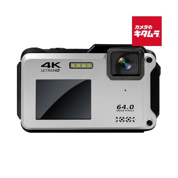 【発売日：2024年09月25日】[送料無料][`防水デジタルカメラ`Bluemake防水コンパクトデジタルカメラTT-WD1300シルバー`高橋国際商事`]