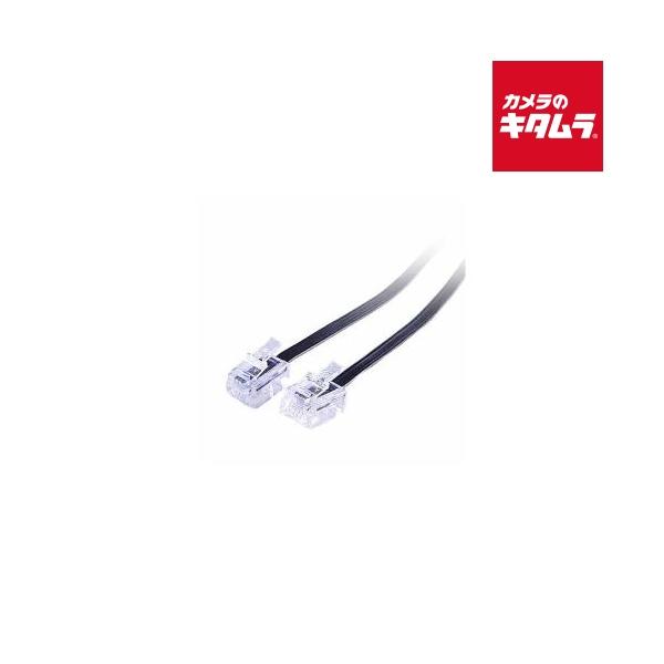 【発売日：2023年10月30日】[3,980円(税込)以上のご注文で送料無料][`eightone`電話`電話機`モバイルエイトワン`スリムテレホンコードETL-205B6極4芯ブラック0.5m]