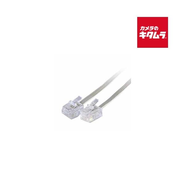 【発売日：2023年10月30日】[3,980円(税込)以上のご注文で送料無料][`eightone`電話`電話機`モバイルエイトワン`スリムテレホンコードETL-270W6極4芯ホワイト7m]