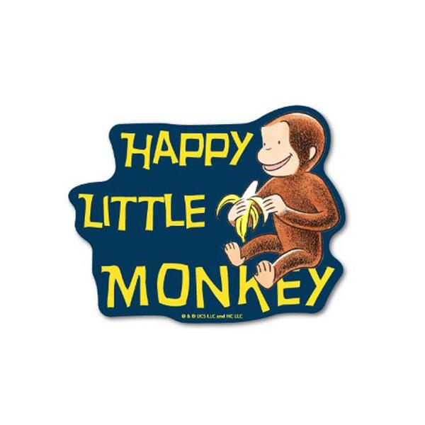 【発売日：2023年04月05日】[8,000円(税込)以上のご注文で送料無料][generalstiker`ゼネラルステッカーCG-015おさるのジョージダイカットステッカー絵本HAPPYLITTLEMONKEY]