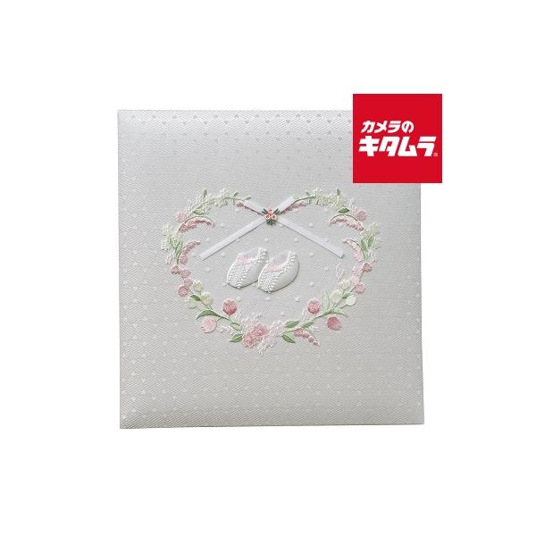 【発売日：2017年03月27日】[送料無料][nakabayashi`ベビー`出産`お祝い`記念`プレゼント`ナカバヤシアH-LB-750-Pフエルアルバム100年台紙誕生用Lミルキーシューズピンク`育児記録`フリー台紙`]