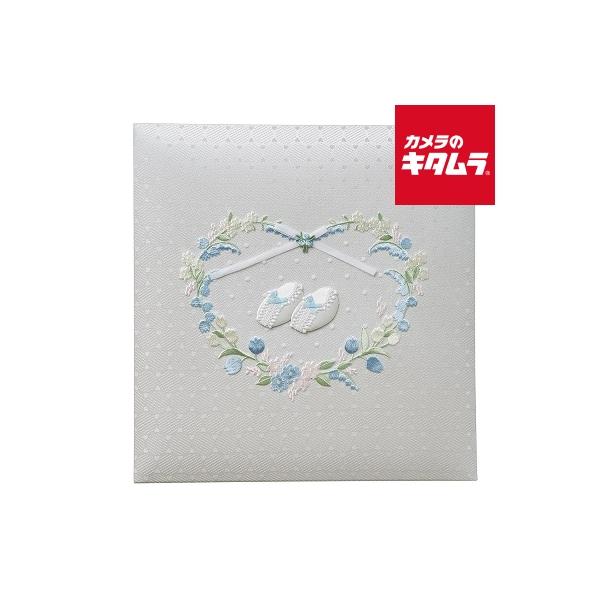 【発売日：2017年03月27日】[送料無料][nakabayashi`ベビー`出産`お祝い`記念`プレゼント`ナカバヤシアH-LB-750-Bフエルアルバム100年台紙誕生用Lミルキーシューズブルー`育児記録]