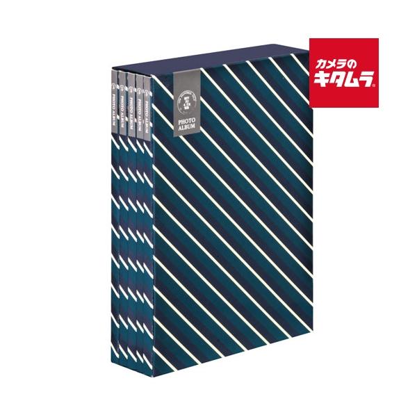 【発売日：2015年06月05日】[3,980円(税込)以上のご注文で送料無料][nakabayashi`Lサイズ`BOXアルバム`ナカバヤシ5PL-270-33-B5冊ポケットアルバムL判3段270枚ストライプブルー`]