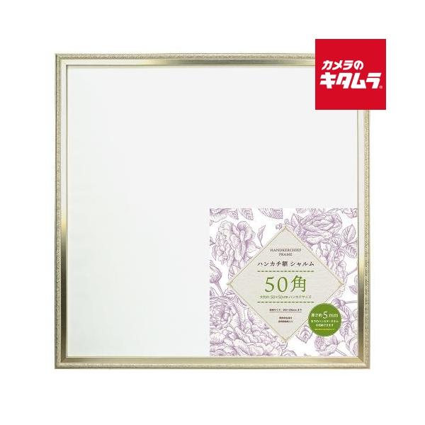 【発売日：2023年02月21日】[3,980円(税込)以上のご注文で送料無料][フレーム`vanjoh`万丈ハンカチ額シャルム50角シルバー]