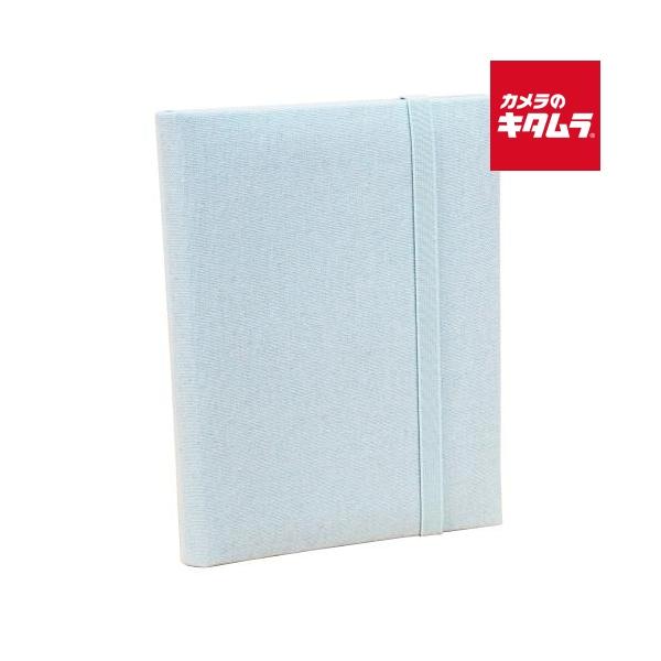 【発売日：2024年03月25日】[3,980円(税込)以上のご注文で送料無料][写真整理`L判`キタムラオリジナル`万丈リネンアルバムLサイズ80枚アクアブルー]