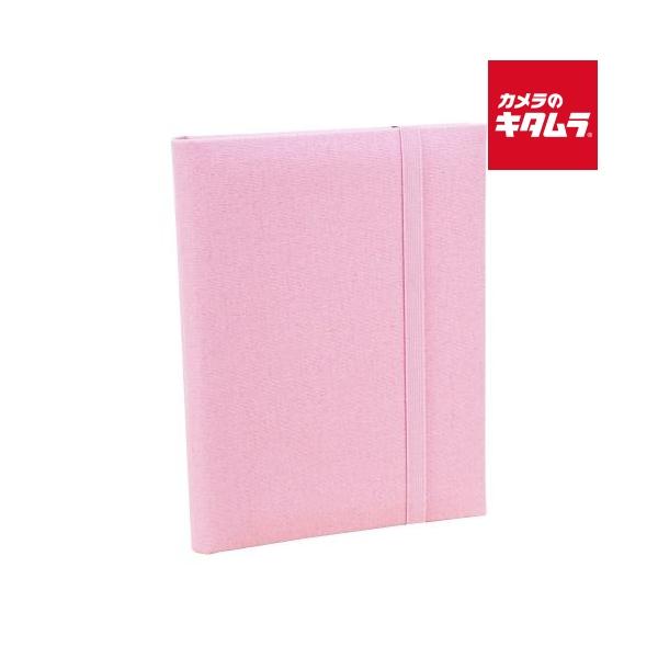 【発売日：2024年02月28日】[3,980円(税込)以上のご注文で送料無料][写真整理`L判`キタムラオリジナル`万丈リネンアルバムLサイズ80枚チェリーピンク]