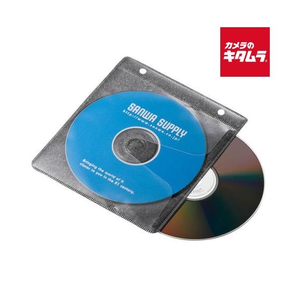 【発売日：2018年02月22日】[3,980円(税込)以上のご注文で送料無料][sanwa`DVD`CD`ブルーレイ`ディスクケース`収納`サンワサプライFCD-FRBD50BKブルーレイディスク対応不織布ケースリング穴付き・50枚入りブ...