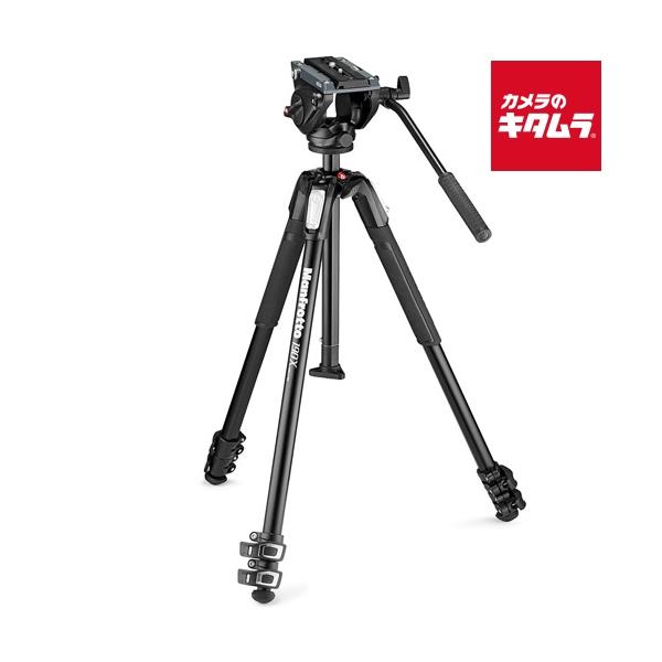 【発売日：2018年04月26日】[送料無料][`manfrotto`マンフロットMVK500190X3MVH500AHビデオ雲台+MT190X3アルミ三脚]