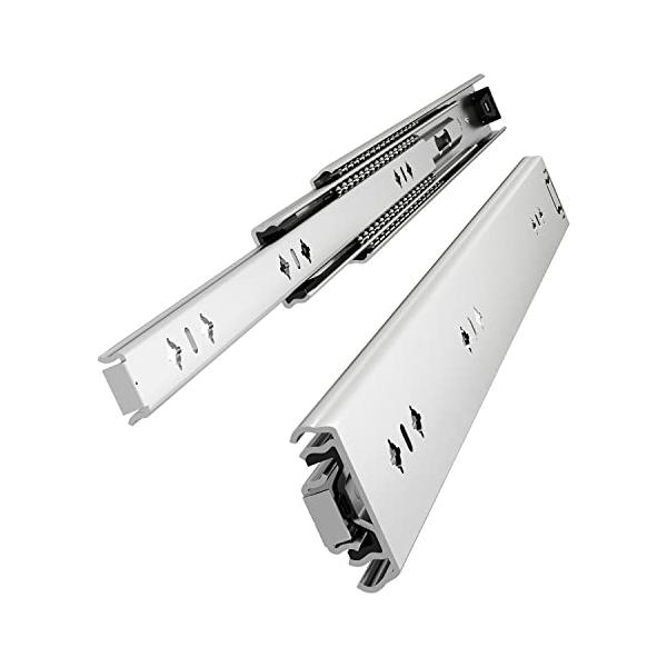 カラー：幅53mmサイズ：300mm重量用スライドレール、120kg/ペアの最大容量負荷です。長さが長くなると耐荷重能力が低下になって、ご注意ください。モデル: VA2053。 VD2053との違いは、これにはロックがないことです。3段引き...