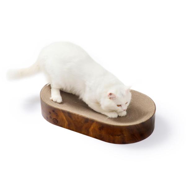 カラー：XLダークブラウンサイズ：オーバル【大人気バリバリボウルが”横長”に】からだフィット形状のつめとぎベッドとして、猫から大人気のバリバリボウルの“オーバル”タイプです。つめとぎベッドはレギュラーサイズ比、約1.5倍でたっぷりつめとぎを...