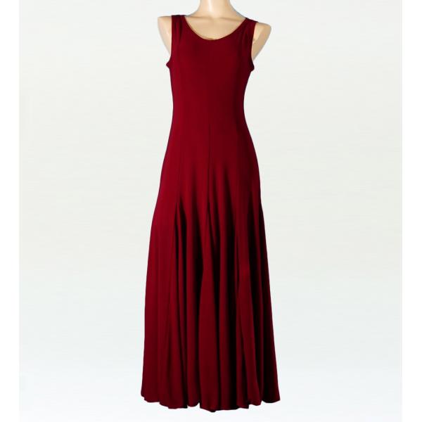 無地の伸縮性のあるポリエステルニット素材を使用したワンピースドレスです。着やすく踊りやすいのが特徴です！！着丈：133cm適応ヌード寸法：バスト80〜93cm／ ウエスト60〜73cm／ ヒップ86cm〜99cm素材：ポリエステル100%※...