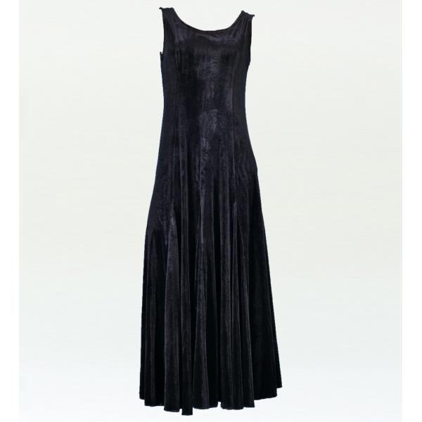 無地の伸縮性のあるベルベット素材を使用したワンピースドレスです。着やすく踊りやすいのが特徴です！！着丈：133cm適応ヌード寸法：バスト80〜93cm／ ウエスト60〜73cm／ ヒップ86cm〜99cm素材：ポリエステル100%※生産ロッ...