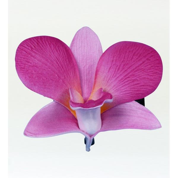 オーキッド ヘアクリップは大きさも手頃で、髪に留めてご使用できます。ホイケにも練習のアクセントにも使用できます。 （小物・アクセサリー・グッズ等 2個以上のご注文の場合、梱包はまとめさせていただきます。）※手作りですので１つ１つ多少違いがあ...