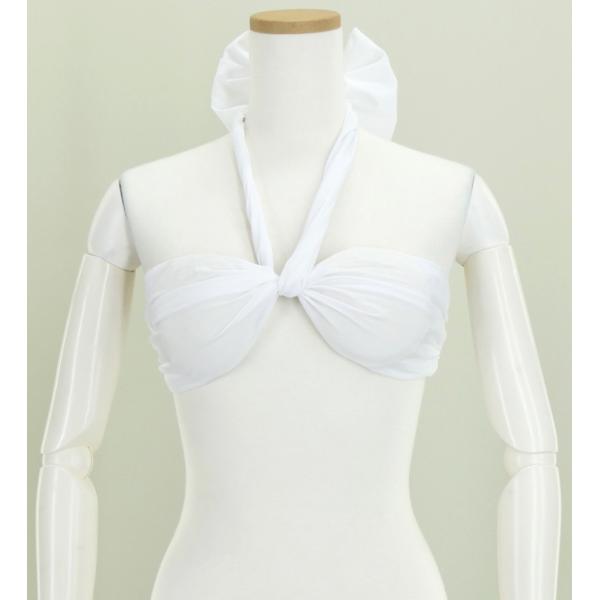 結び方アレンジ次第で着回しが楽しめるブラトップです。背面はシャーリング加工で伸縮性があります。ブラパッドポケット付き。（パッドは付属してません。） ※生産ロットによって仕様変更がある場合がございますのでご了承ください。 ※入荷時期によって色...