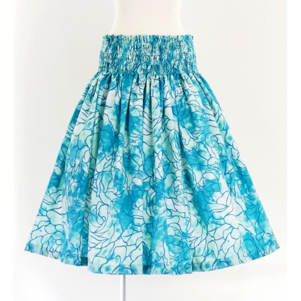 ハワイアンファブリックを高品質な自社工場で縫製。73cm丈パウスカートです。優しい生地の素材感を共にお楽しみください。スカート丈：73cm（ゴム入れ前75cm）適応ヌード寸法：ウエスト59〜85cm（脇ゴムでサイズ調整可能） 素材：ポリエス...