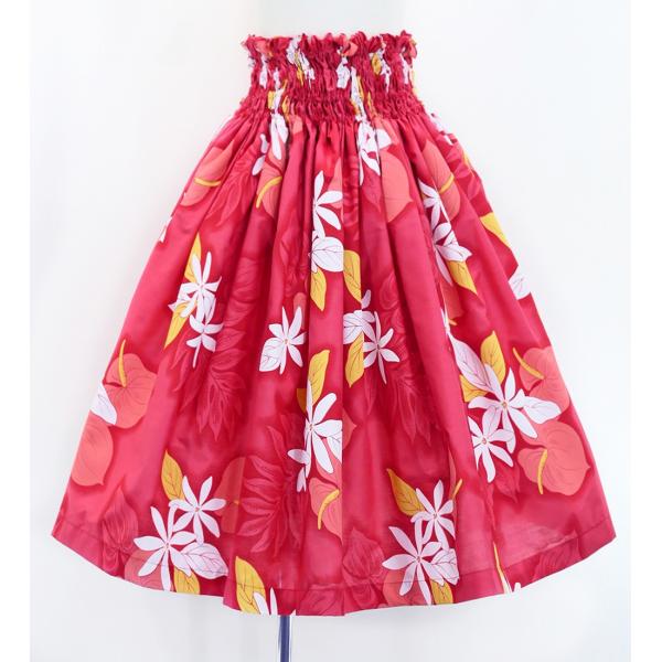 フラダンス パウスカート シングル73cm丈 レッド 2905※こちらの商品は発送までに15営業日前後のお時間をいただく場合があります。ハワイより直輸入のT/C ポリコットンハワイアンファブリックを国内自社工場で縫製。73cm丈パウスカート...