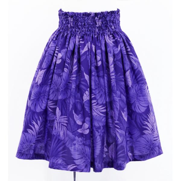 フラダンス パウスカート シングル73cm丈 パープル 2919※こちらの商品は発送までに15営業日前後のお時間をいただく場合があります。ハワイより直輸入のT/C ポリコットンハワイアンファブリックを国内自社工場で縫製。73cm丈パウスカー...