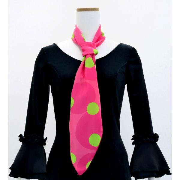 フラメンコ ボウタイ 水玉 ピンク B-22emikaオリジナルプリントのコシボ生地を使用したボウタイです。結ぶだけでガラッと雰囲気を変えてくれます。（柄の出方は異なる場合がございます。）※ドレスは別売りです。サイズ：144cm（長さ）×2...