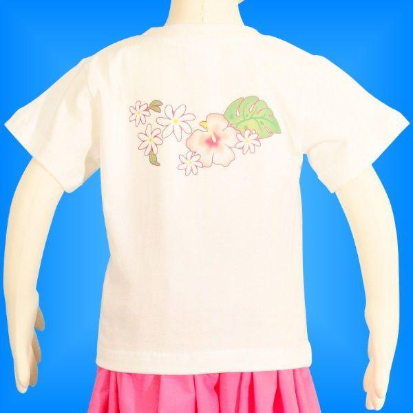 かわいいハイビスカスとティアレをバックにプリント。フロントにはハイビスカスをプリント、上下セットC2とコーディネートできて普段使いもできます。身丈：45cm実寸：バスト66cm／ ウエスト72cm 素材：綿100%※生産ロットによって仕様変...