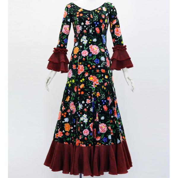 生地から縫製に至るまで、全ての工程を国内で行った純日本製の商品。三角マチ入りでAラインに広がる１段フリルベルベットワンピース。ボランテはコシボ生地を使用しているため、軽やかに揺れ動き、華やかな印象を演出してくれます。S〜Lサイズ詳細はサイズ...