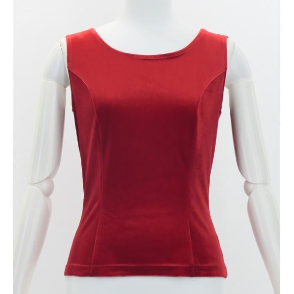 ★emikaオリジナルデザイン★生地から縫製に至るまで、全ての工程を国内で行った日本製の商品。伸縮性・高級感のあるストレッチベロア生地で仕上げたノースリーブブラウス。ボレロやシージョを羽織ったり、ファルダとのコーディネートにも活躍する一枚で...