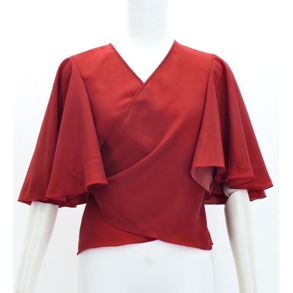 フラダンス フリル袖 カシュクール コシボブラウス ダークレッド2 J3085drd215営業日前後の発送となります。お急ぎの方はemika本店または姉妹店EGL TOKYOで「お急ぎ発送サービス」をご利用ください。★emikaオリジナルデ...