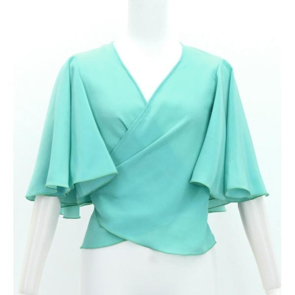 フラダンス フリル袖 カシュクール コシボブラウス アイスグリーン J3085igr15営業日前後の発送となります。お急ぎの方はemika本店または姉妹店EGL TOKYOで「お急ぎ発送サービス」をご利用ください。★emikaオリジナルデザ...