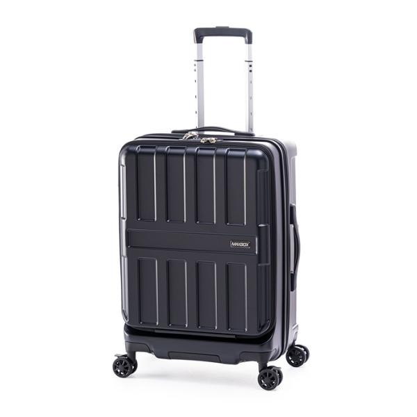 A.L.I ハードキャリーケース MAXBOX FrontOpen 5〜7泊 55L ALI-8511-22-MBK マットブラック アジア・ラゲージ スーツケース 手荷物預け無料サイズ フロントオープンタイプ 17インチPC収納 爆買