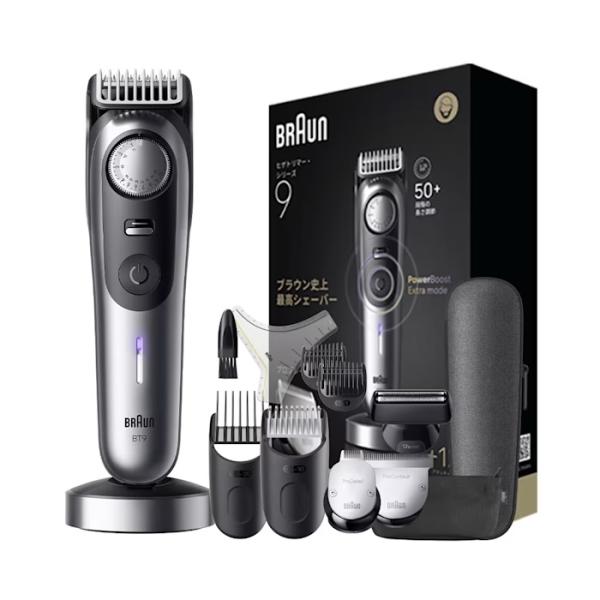 ブラウン メンズグルーミング ヒゲトリマー シリーズ9 BT9560 BRAUN 充電式 コードレス 防水設計 トラベルケース ポーチ 充電スタンド バリカン 髭剃り 爆買