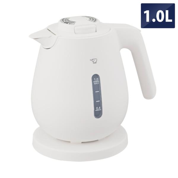 象印 電気ケトル 1.0L 転倒湯もれ防止 蒸気セーブ CK-DC10-WA ホワイト 本体二重構造 自動電源オフ 空だき防止 給湯ロック 爆買