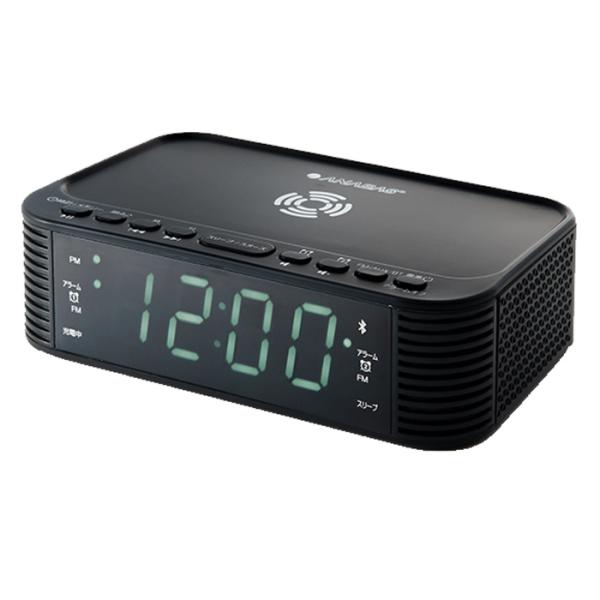 アナバス クロックラジオ AC電源 ワイドFM 置き時計 ワイヤレススマホ充電対応 Bluetooth 目覚まし時計 アラーム搭載 CR-BT100 スピーカー デジタル時計 太知ホールディングス ANABAS 爆買