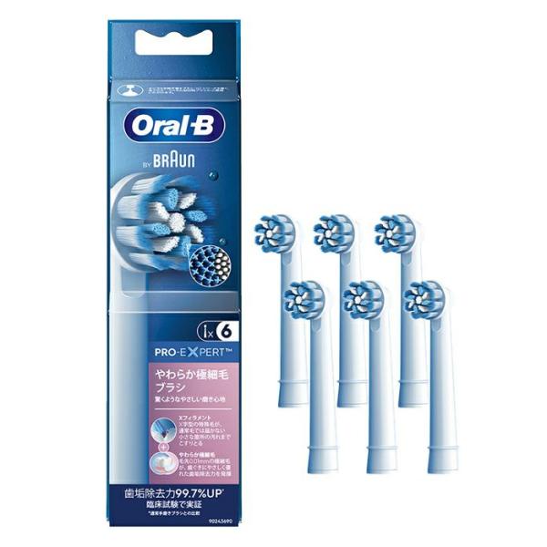 ブラウン オーラルB 電動歯ブラシ用 替えブラシ やわらか極細毛ブラシ 6本入り EB60X-6EL 爆買
