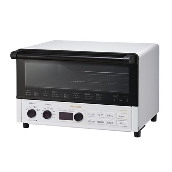 日立 コンベクションオーブントースター 角型パン4枚対応 ノンフライ調理 低温調理 HMO-F300-W ホワイト レシピ付き 冷凍パン 解凍 リベイク 2段焼き網 ドライフルーツ 9段階温度設定 コンベクショントースター 爆買