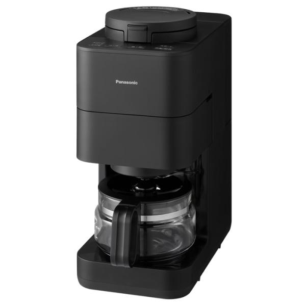 パナソニック 全自動コーヒーメーカー ミル付き 容量4杯 545ml NC-A58-K ブラック デカフェ豆コース コンパクト設計 全自動ミル 爆買