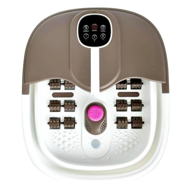 オムニ 足温器 加熱式折りたたみフットバスふっとひと息 OMC-FTHA001 Omni 自宅で足湯 バブル機能付き マッサージローラー付き リモコン付き フットケア 爆買