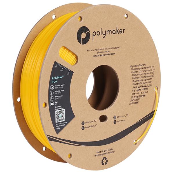 Polymaker PolyMax PLA フィラメント (1.75mm, 0.75kg) Yellow イエロー 3Dプリンター用 PA06007 ポリメーカー 爆買