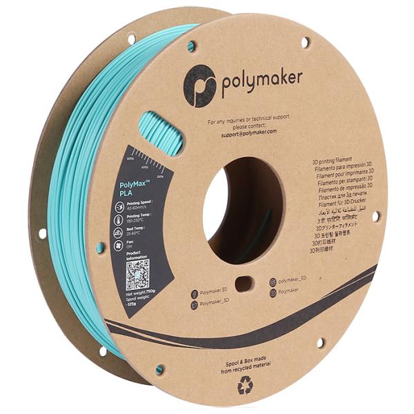 Polymaker PolyMax PLA フィラメント (1.75mm, 0.75kg) Teal ティール 3Dプリンター用 PA06010 ポリメーカー 爆買