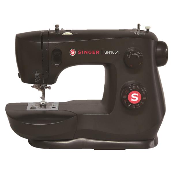 シンガー ミシン 電動ミシン フットコントローラータイプ SN1851 自動針穴糸通し 家庭用ミシン SINGER■足元の操作でミシンが使えるフットコントローラータイプ　スタートップ、スピードコントロールもカンタン。■自動針穴糸通し器　面倒...