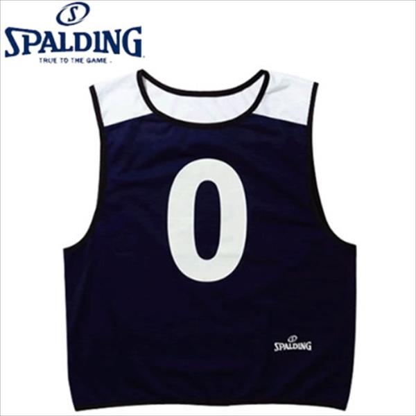 スポルディング ビブス 6枚セット 番号0〜5番 SUB130180-NAVY■サイズ：free■素材：POLYESTER 100%■吸汗速乾素材使用。肩に切り替えの入った2色使いが珍しいビブス。番号は0から5の6枚セット。■カラー：NAVY0