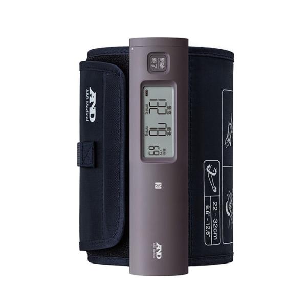 エー・アンド・デイ A＆D NFC内蔵 上腕式ホースレス血圧計 UA-1100NFC-PL パープル カフ一体型 コンパクト スマホ連動