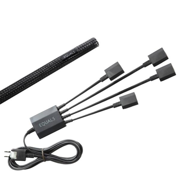 WALLテレビ台 V2・V3・V4・V5・PRO対応 スマート設置オプションセット 追加オプション (スマート電源タップ・コードカバー) WSCCA5-BK ブラック マストバイ 配線整理 配線カバー ケーブルカバー 配線隠し WALLオプ...