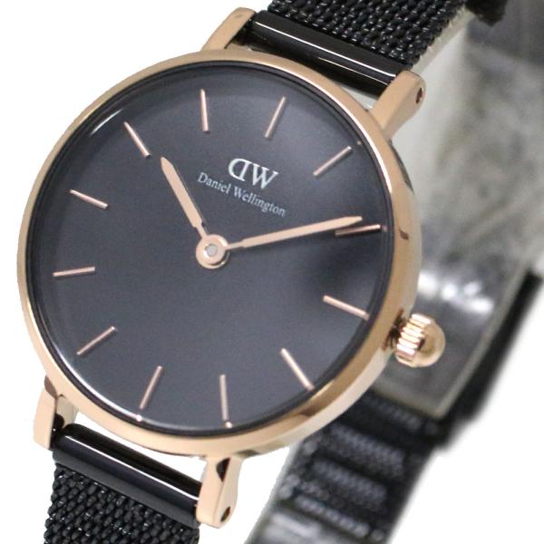 ダニエルウェリントン DANIEL WELLINGTON PETITE PRESSED ASHFIELD クオーツ レディース ウォッチ 時計 腕時計 プレゼント ギフト ブラック ブラック プレスドメッシュ 並行輸入品