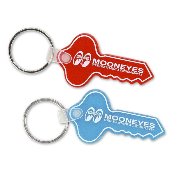 MOON SPEED Key Ringムーン スピード キーリングMOONEYES ロゴが入った、鍵の形のキーリングです。ラバー製、ソフトタイプ。★From USA★カラー：レッド、ブルーサイズ： 6.9cm x 3.5cm（リングサイズ：...
