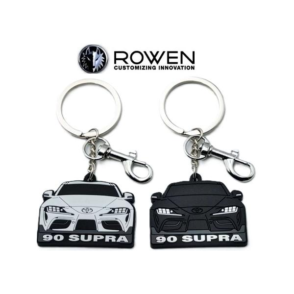 ROWEN 90 SUPRA Rubber Keyring 8TR014 キーホルダー ラバーキーリング 愛車のキー かわいい おしゃれ 東京オートサロン 大人気 プレゼント スープラ ホワイト 8TR014-WH ブラック 8TR014-...