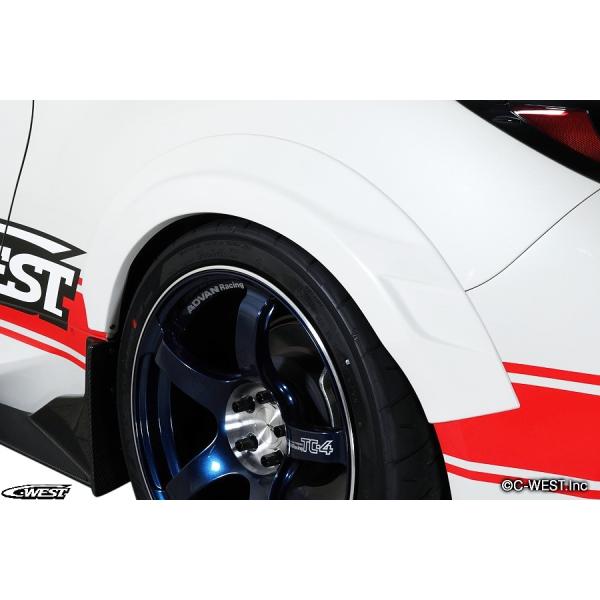 【商品内容】トヨタ GR86 ZN8 (2021.10-) C-WEST リア オーバーフェンダー 左右 (+9mmワイド) PFRP 未塗装 シーウエスト エアロ パーツ 部品 新型 現行型 外装 社外品 改造 カスタム TOYOTA ジ...