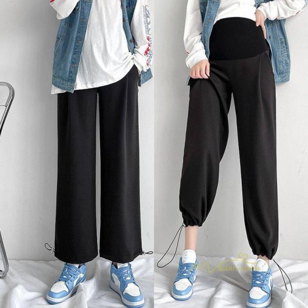 マタニティパンツ 妊婦服 妊娠パンツ 産前産後 ロングパンツ ハイウエストゆったり カジュアル ルームウェア スウェットパンツ ウエスト調整 M L XL XXLマタニティファッション 着痩せ 産前から産後まで ロングズボン 柔らか マタニ...