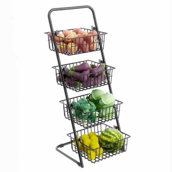家庭用スナック雑貨収納バスケット多層リムーバブルキッチン野菜フルーツ収納ラックディスプレイ棚