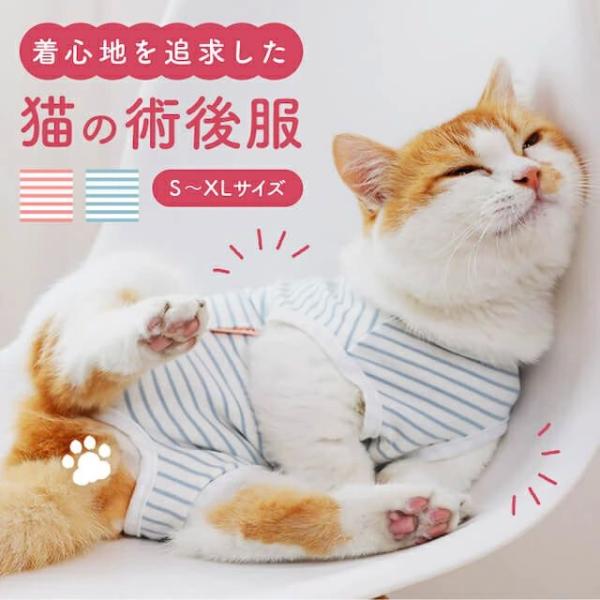 商品詳細  商品名  猫 術後服　999PN36-54351 商品詳細  着たまま排泄できる術後ウェアです。排泄部分が開いた設計で、男の子・女の子問わず自然にトイレが可能。従来のような面倒な着脱は不要だから、デリケートな術後も傷口への負担を...