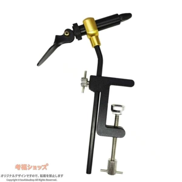 フライタイイングバイス 回転式 調節可能 釣り用 アクセサリー 実用的 フライメイキングツール フライフック ホルダー クランプ フライ